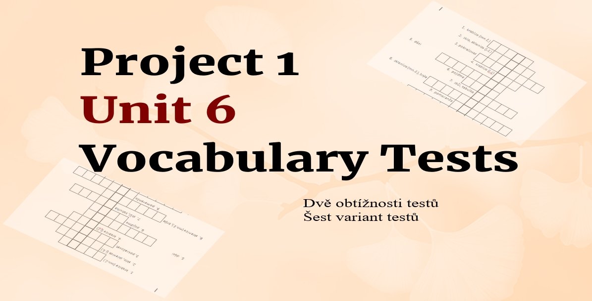 Project 1 Unit 6 - testy na slovíčka - Učíme AJ